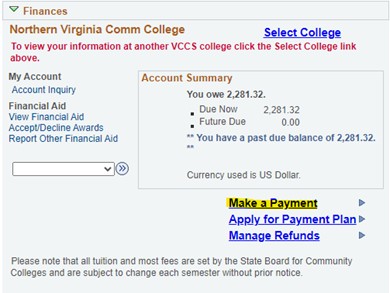 Make a Payment: Payment Plan | Northern Virginia Community College