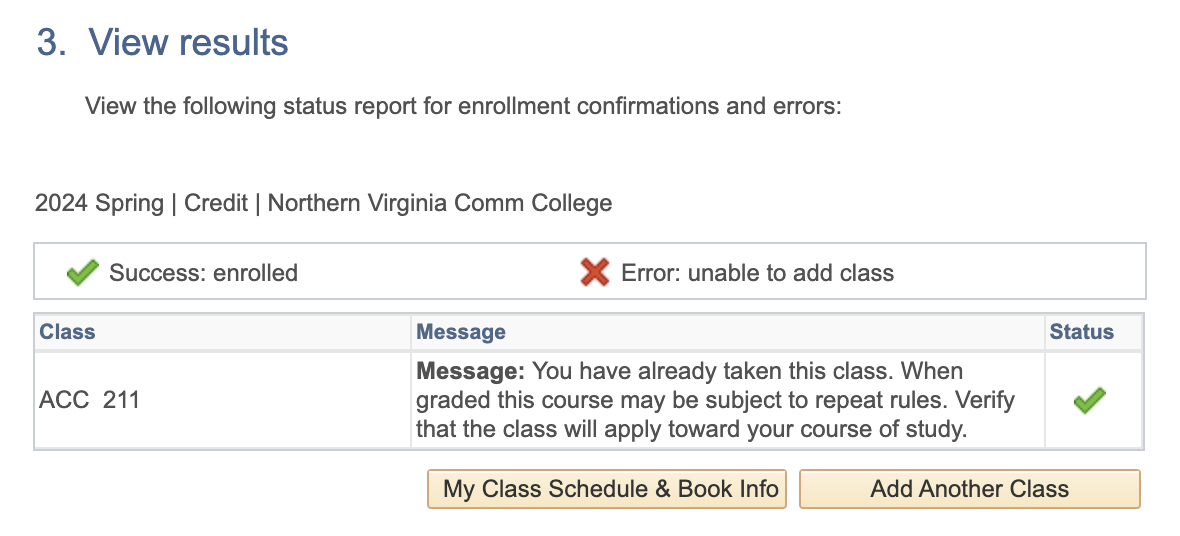 Add a Class | Northern Virginia Community College