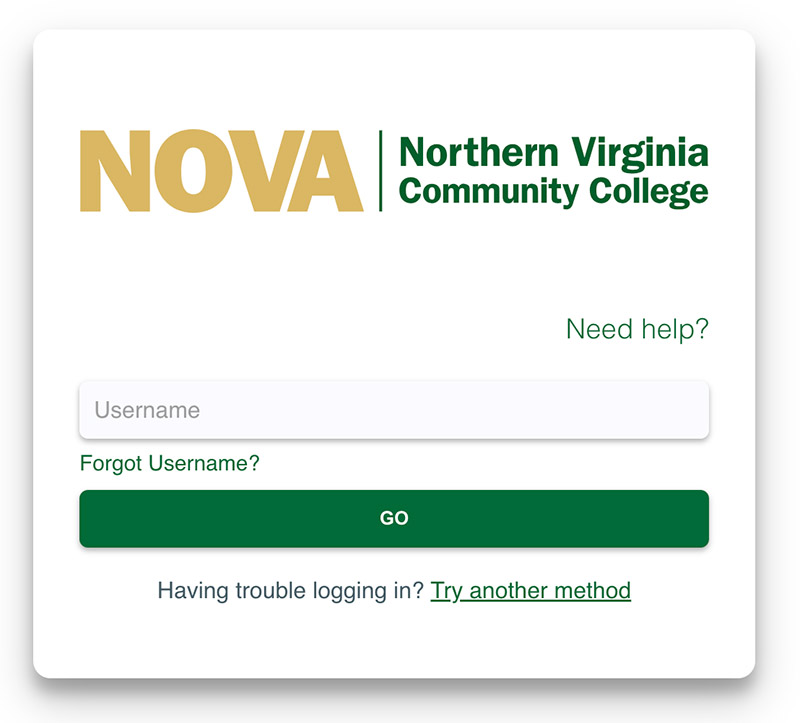 Find myNOVA User Name | Northern Virginia Community College